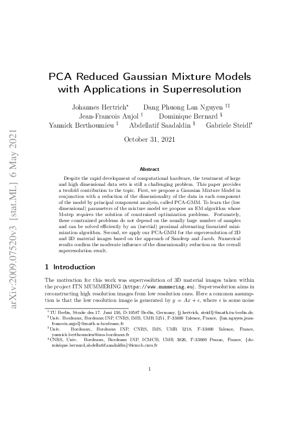(PDF) PCA reduced Gaussian mixture models with applications in ...