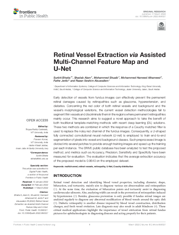 (PDF) Retinal Vessel Extraction via Assisted Multi-Channel Feature Map ...