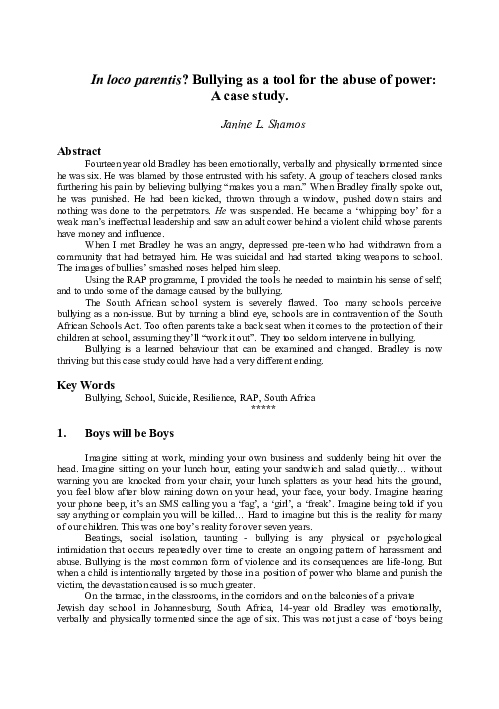 (DOC) In Loco Parentis.