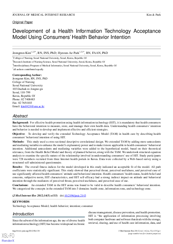 (PDF) Development of a Health Information Technology Acceptance Model ...