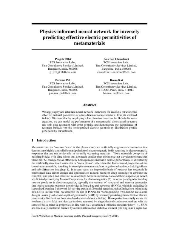 (PDF) Physics-informed neural network for inversely predicting ...