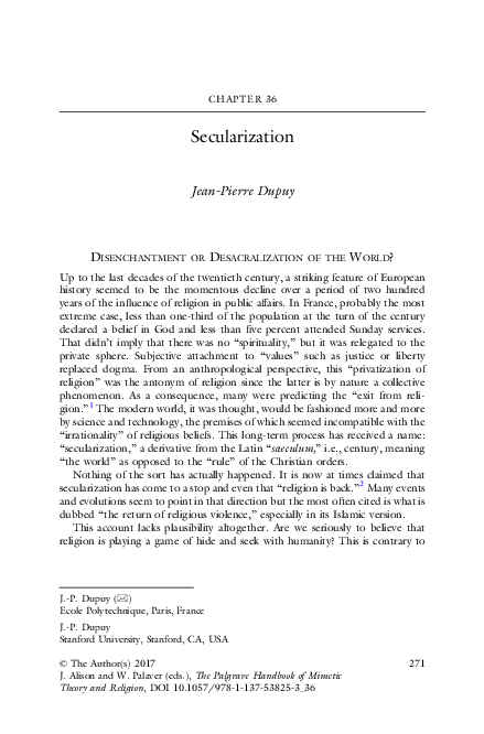 (PDF) Secularization
