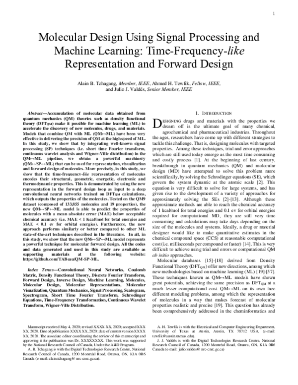 (PDF) Molecular Design Using Signal Processing and Machine Learning ...