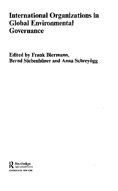 (PDF) International Organizations in Global Environmental Governance