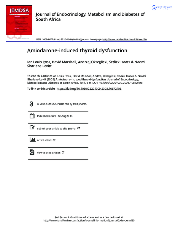 (PDF) Amiodarone-induced thyroid dysfunction