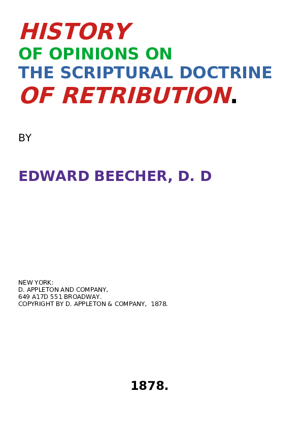 (PDF) EDWARD BEECHER - HISTORY OF OPINIONS ON THE SCRIPTURAL DOCTRINE ...
