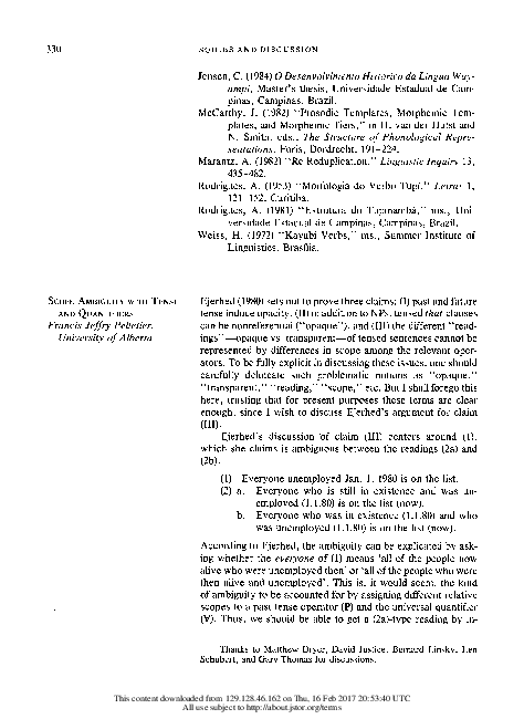 (PDF) Scope Ambiguity with Quantifiers and Tense Operators