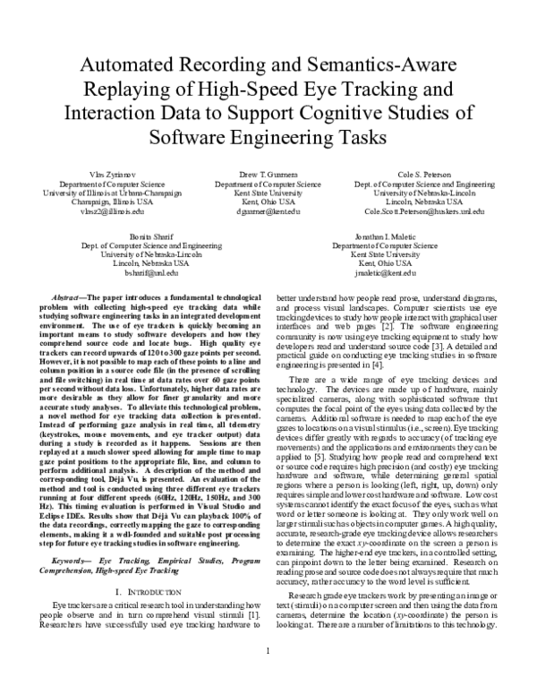 (PDF) Automated Recording and Semantics-Aware Replaying of High-Speed Eye Tracking and ...
