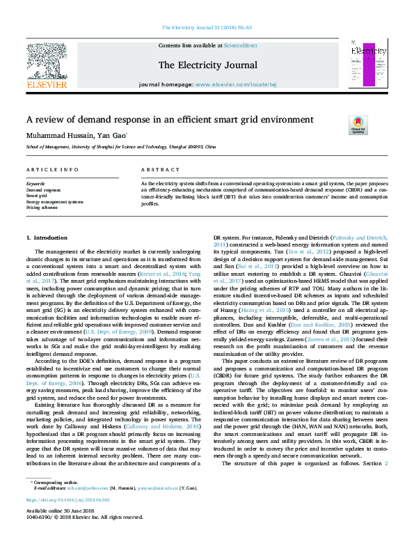 (PDF) The Electricity Journal