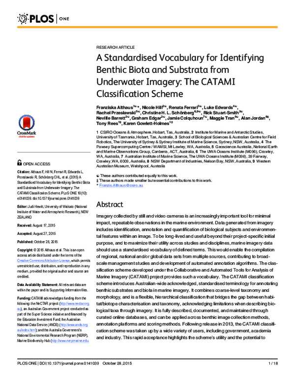(PDF) RESEARCH ARTICLE A Standardised Vocabulary for Identifying ...