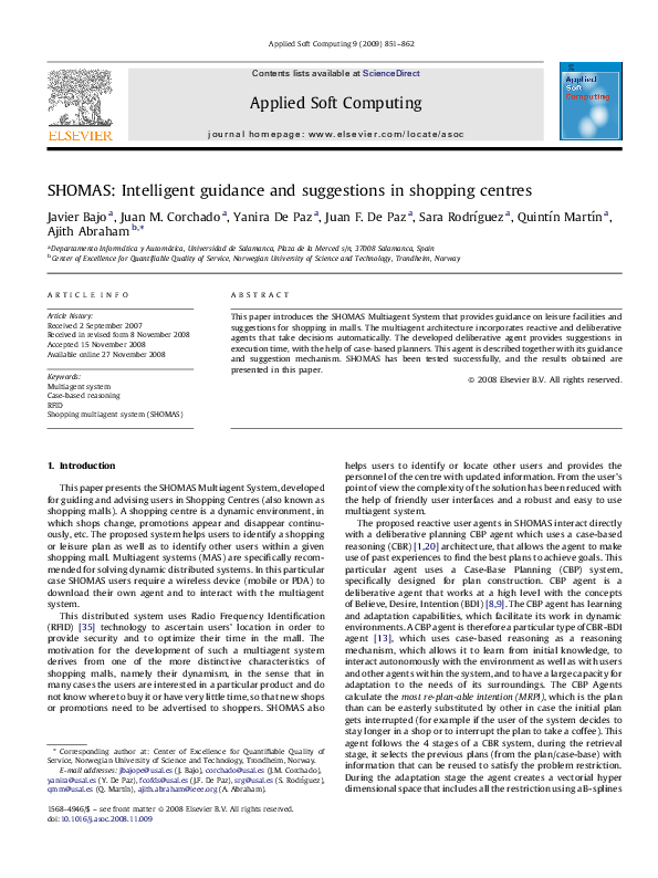 (PDF) Contents lists available at ScienceDirect Applied Soft Computing