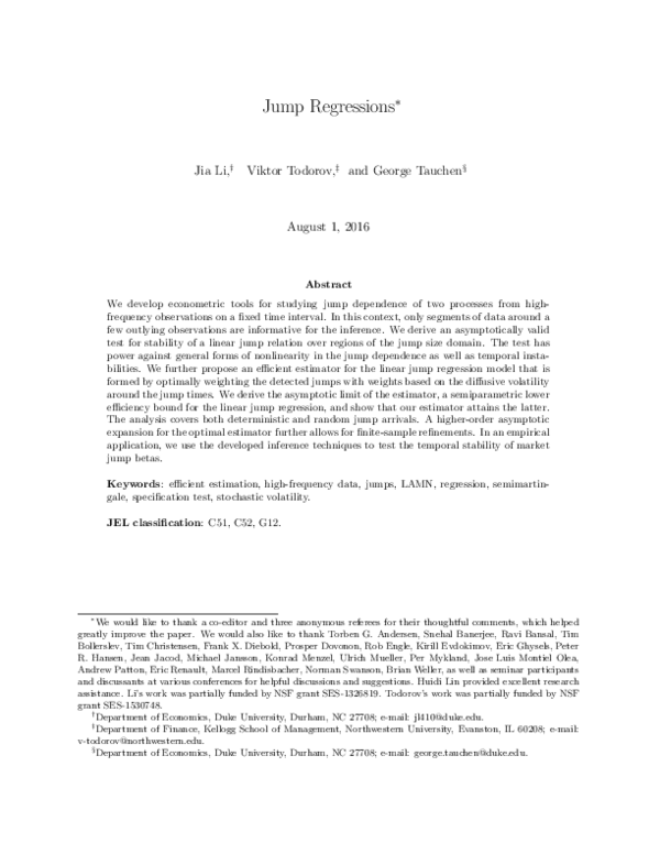 (PDF) Jump Regressions