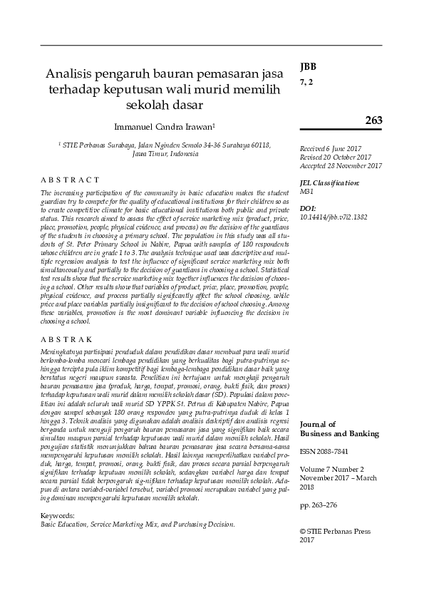 (PDF) Analisis Pengaruh Bauran Pemasaran Jasa Terhadap Kepuasan Wisatawan Pada Wisata Pantai ...