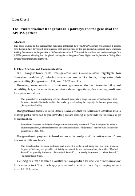 (PDF) The Penumbra-line: Ranganathan’s journeys and the genesis of the ...