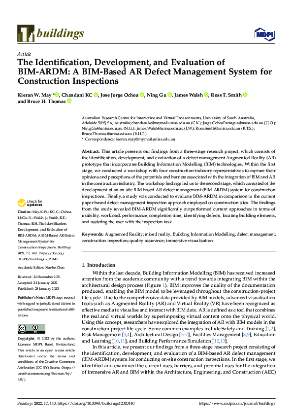 (PDF) The Identification, Development, and Evaluation of BIM-ARDM: A ...