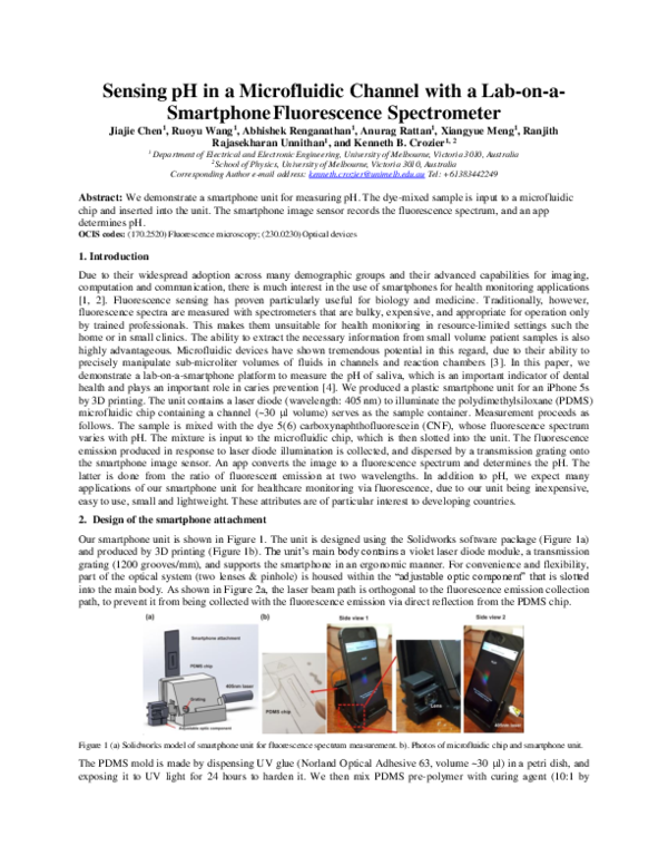 (PDF) Sensing pH in a Microfluidic Channel with a Lab-on-a-Smartphone ...