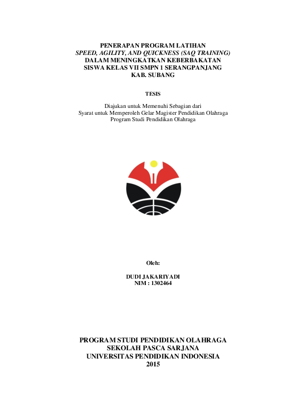 (PDF) Penerapan Program Latihan Speed, Agility and Quickness (Saq Training) Dalam Meningkatkan ...