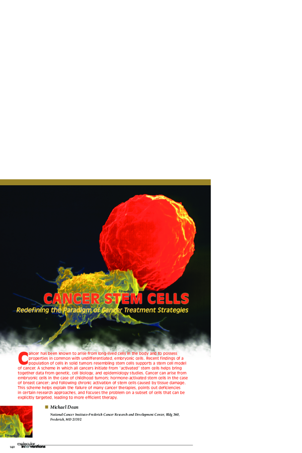(PDF) Cancer stem cells: redefining the paradigm of cancer treatment ...