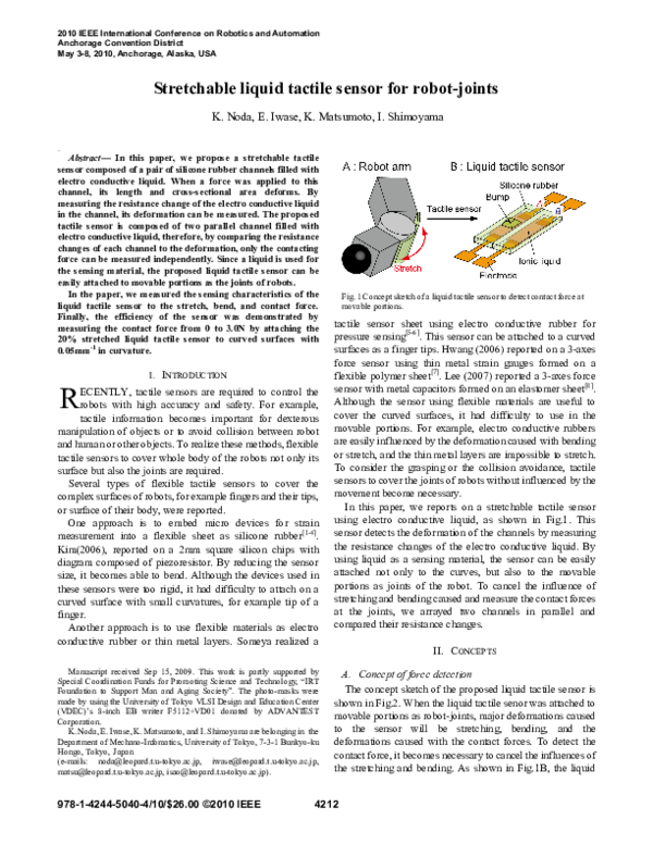 (PDF) Stretchable liquid tactile sensor for robot-joints