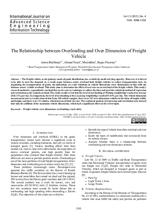 (PDF) The Relationship between Overloading and Over Dimension of ...