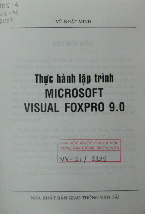 (PDF) Thực hành lập trình Microsoft Visual FoxPro 9.0 | Nhật Minh - Academia.edu