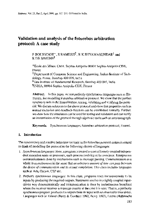 (PDF) Validation and analysis of the futurebus arbitration protocol: A case study