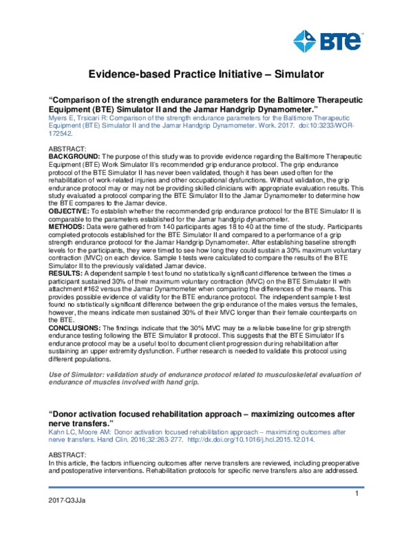 (PDF) Comparison of the strength endurance parameters for the Baltimore ...