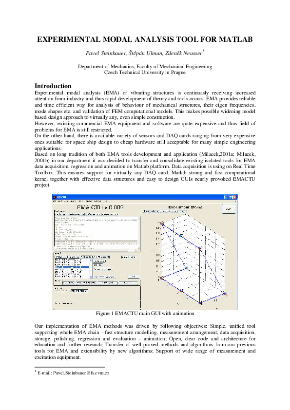 (PDF) Experimental Modal Analysis Tool for Matlab