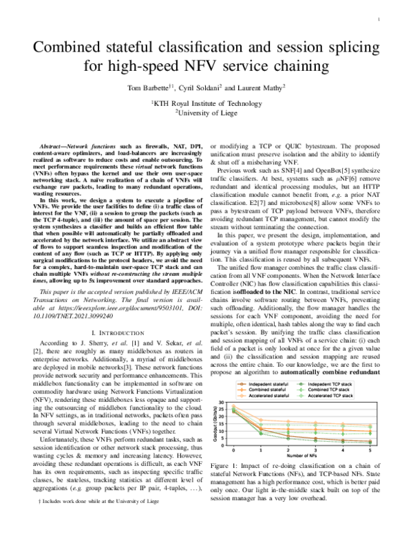 (PDF) Combined Stateful Classification and Session Splicing for High ...