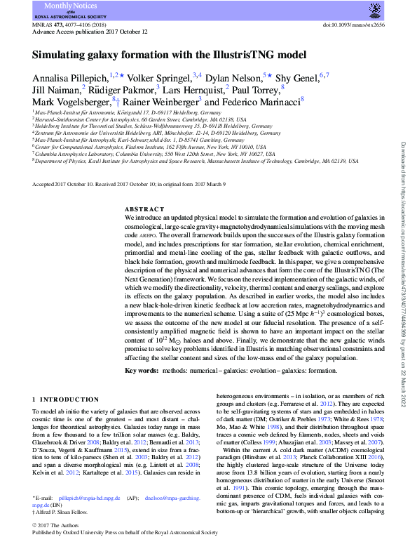 (PDF) Simulating galaxy formation with the IllustrisTNG model