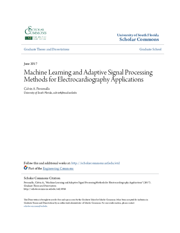 (PDF) Machine Learning and Adaptive Signal Processing Methods for ...