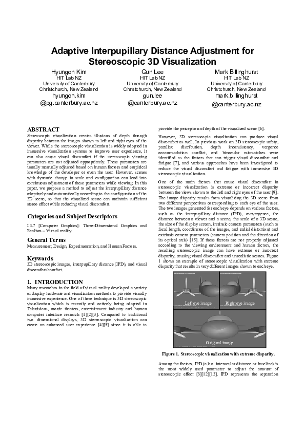 (PDF) Adaptive Interpupillary Distance Adjustment for Stereoscopic 3D ...