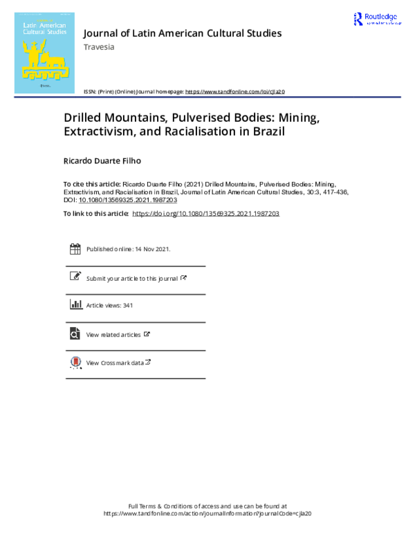 (PDF) Drilled Mountains, Pulverised Bodies: Mining, Extractivism, and ...