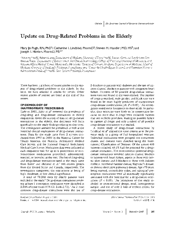 (PDF) Update on drug-related problems in the elderly