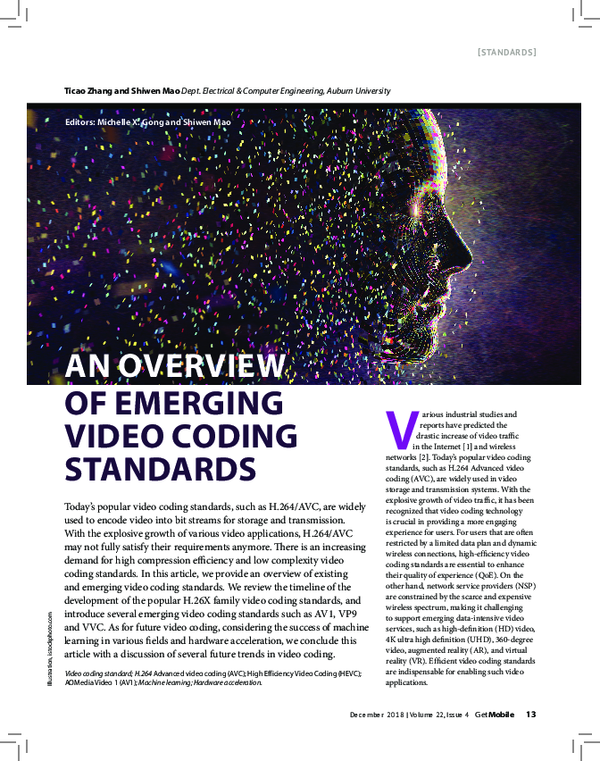 (PDF) An Overview of Emerging Video Coding Standards