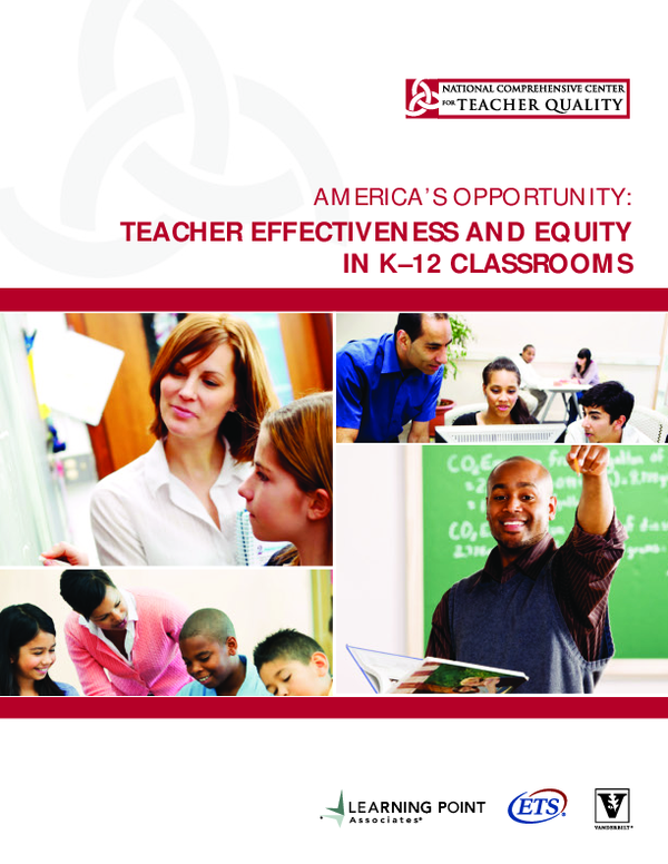 (PDF) America's Opportunity: Teacher Effectiveness and Equity in K-12 ...