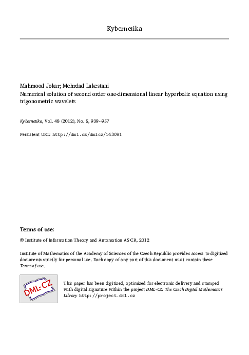 Pdf Numerical Solution Of Second Order One Dimensional Linear