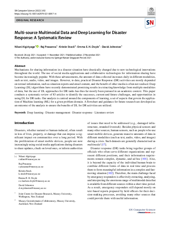(PDF) Multi-source Multimodal Data and Deep Learning for Disaster ...