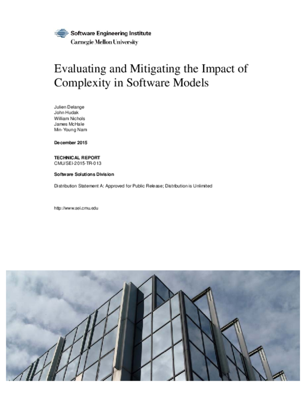 (PDF) Evaluating and Mitigating the Impact of Complexity in Software Models