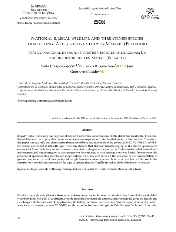 (PDF) NATIONAL ILLEGAL WILDLIFE AND THREATENED SPECIES TRAFFICKING: A ...