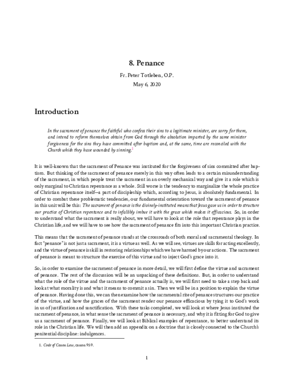 (PDF) The Sacrament of Penance