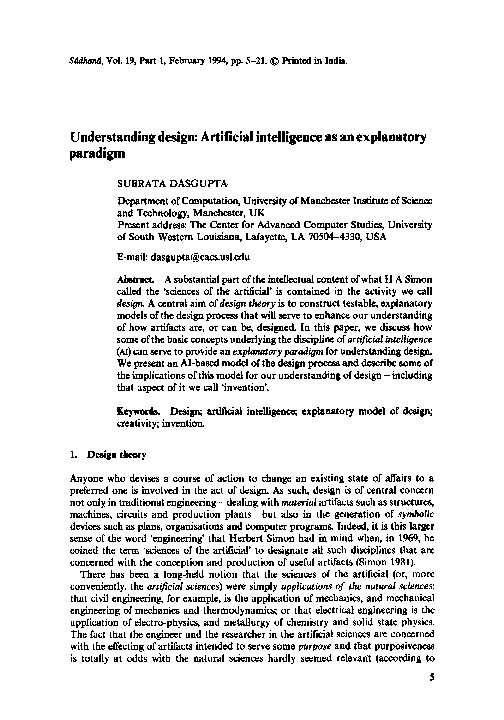(PDF) Understanding design: Artificial intelligence as an explanatory ...
