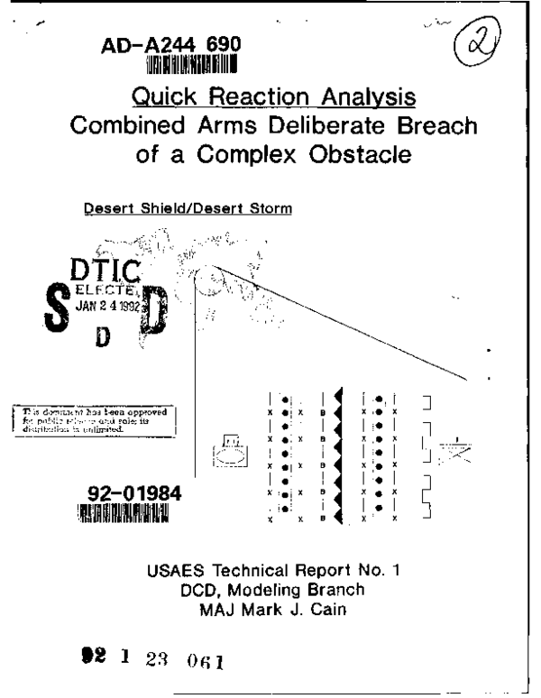 (PDF) Quick Reaction Analysis: Combined Arms Deliberate Breach of a ...