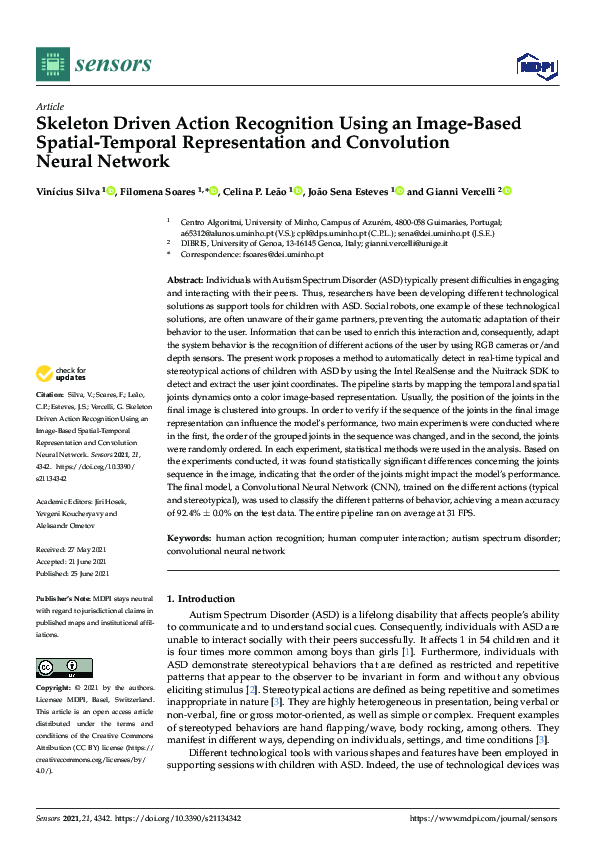 Pdf Skeleton Driven Action Recognition Using An Image Based Spatial Temporal Representation