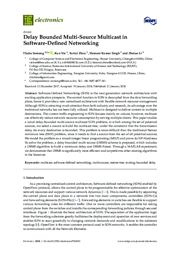 (PDF) Delay Bounded Multi-Source Multicast in Software-Defined Networking | HEMANT SINGH ...