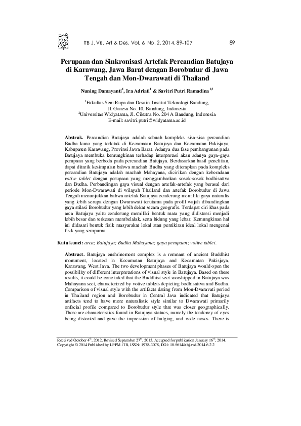 (PDF) Batujaya membuka kemungkinan terhadap interpretasi akan adanya gaya-gaya perupaan yang ...