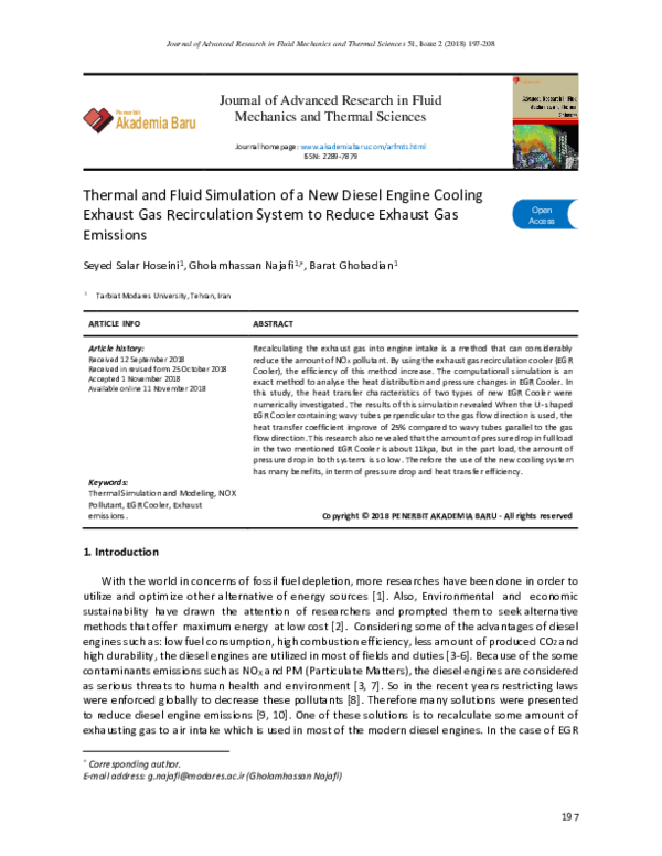 (PDF) Thermal and Fluid Simulation of a New Diesel Engine Cooling ...