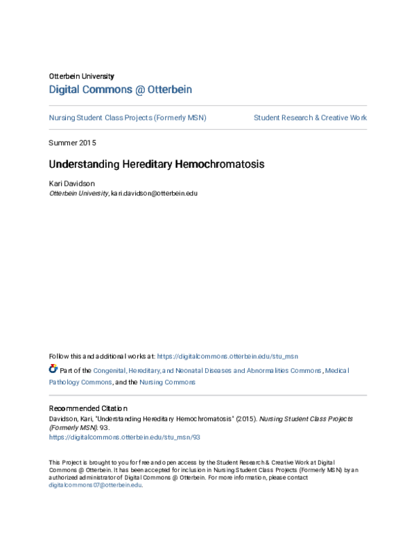 (PDF) Understanding Hereditary Hemochromatosis