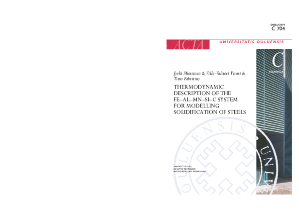 (PDF) Thermodynamic description of the Fe–Al–Mn–Si–C system for modelling solidification of steels