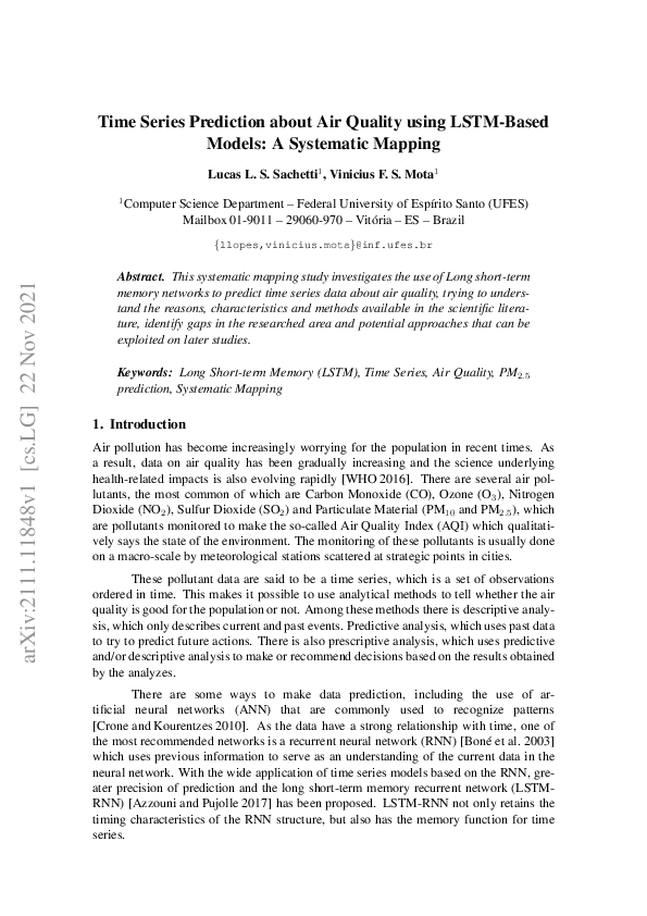 (PDF) Time Series Prediction about Air Quality using LSTM-Based Models ...